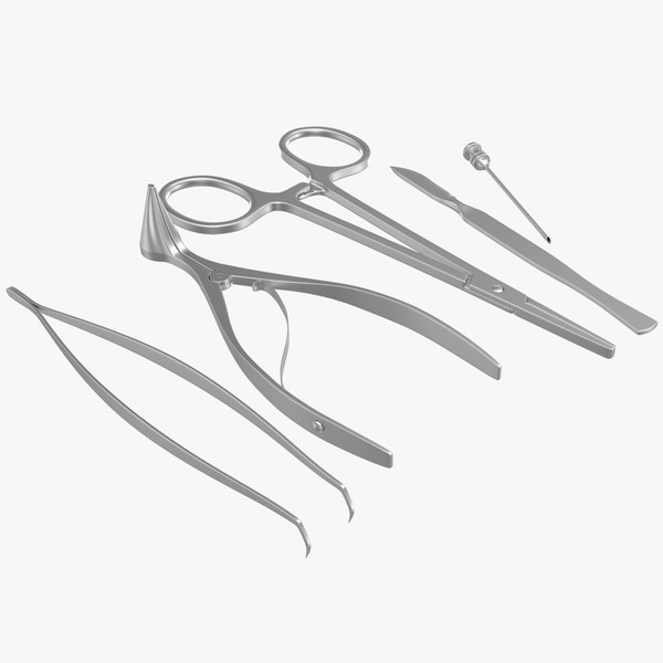 3d medical instruments set