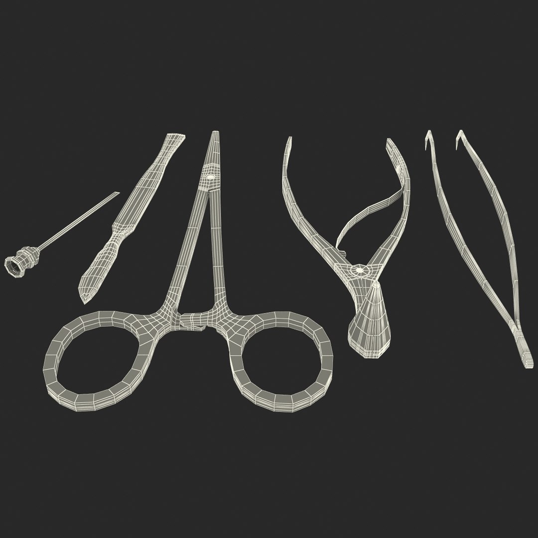 3d medical instruments set