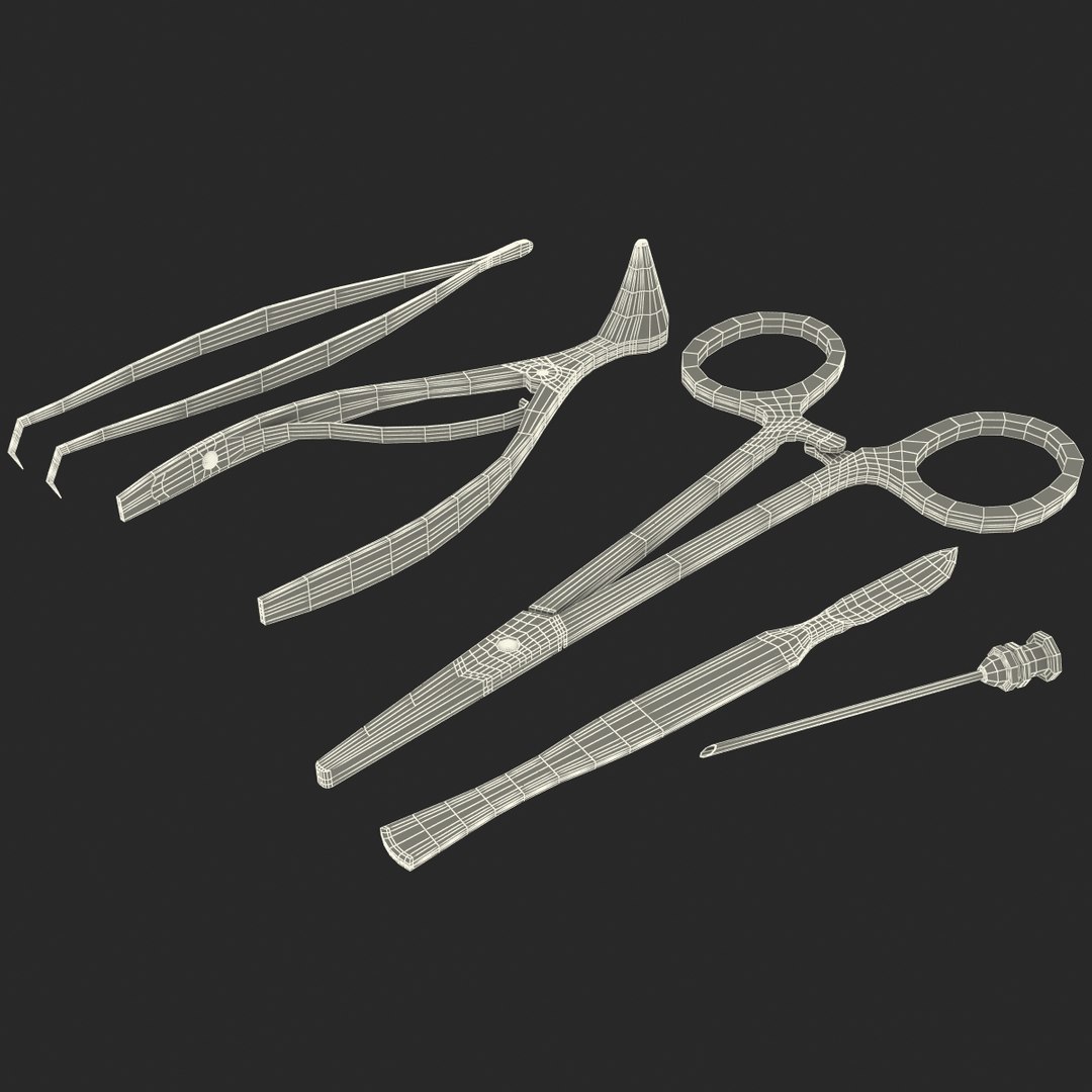 3d medical instruments set