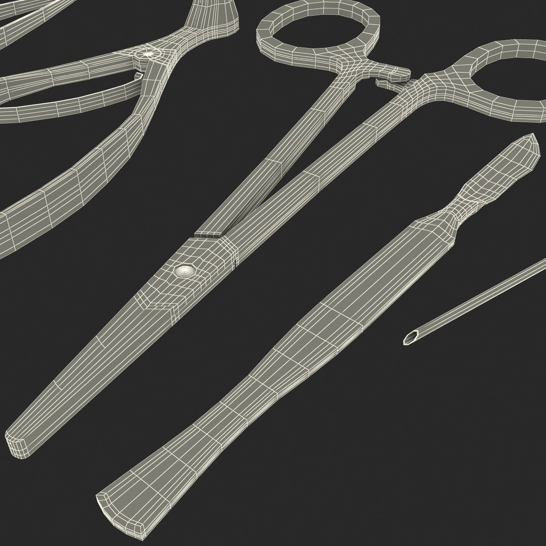 3d medical instruments set