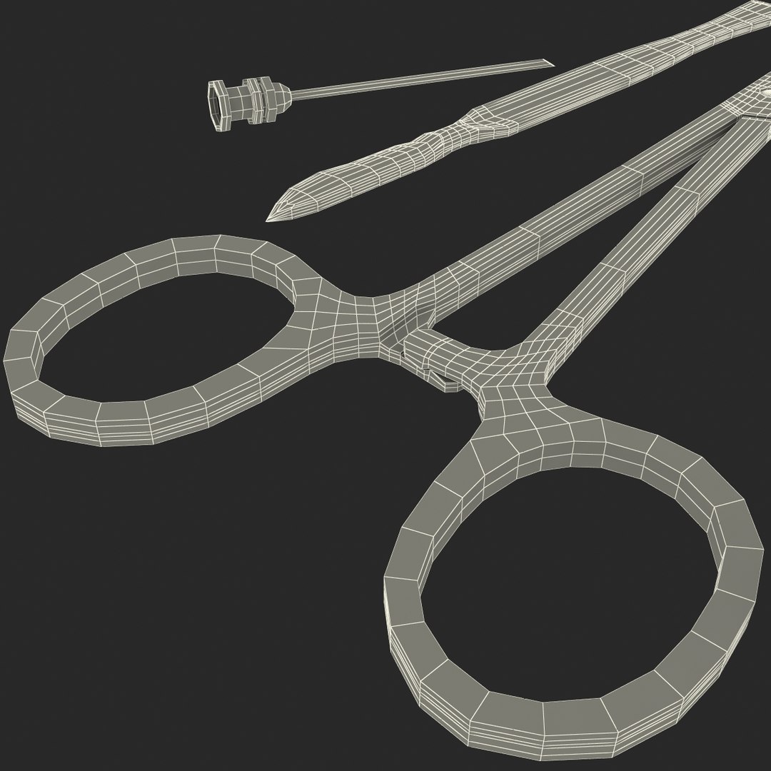 3d medical instruments set