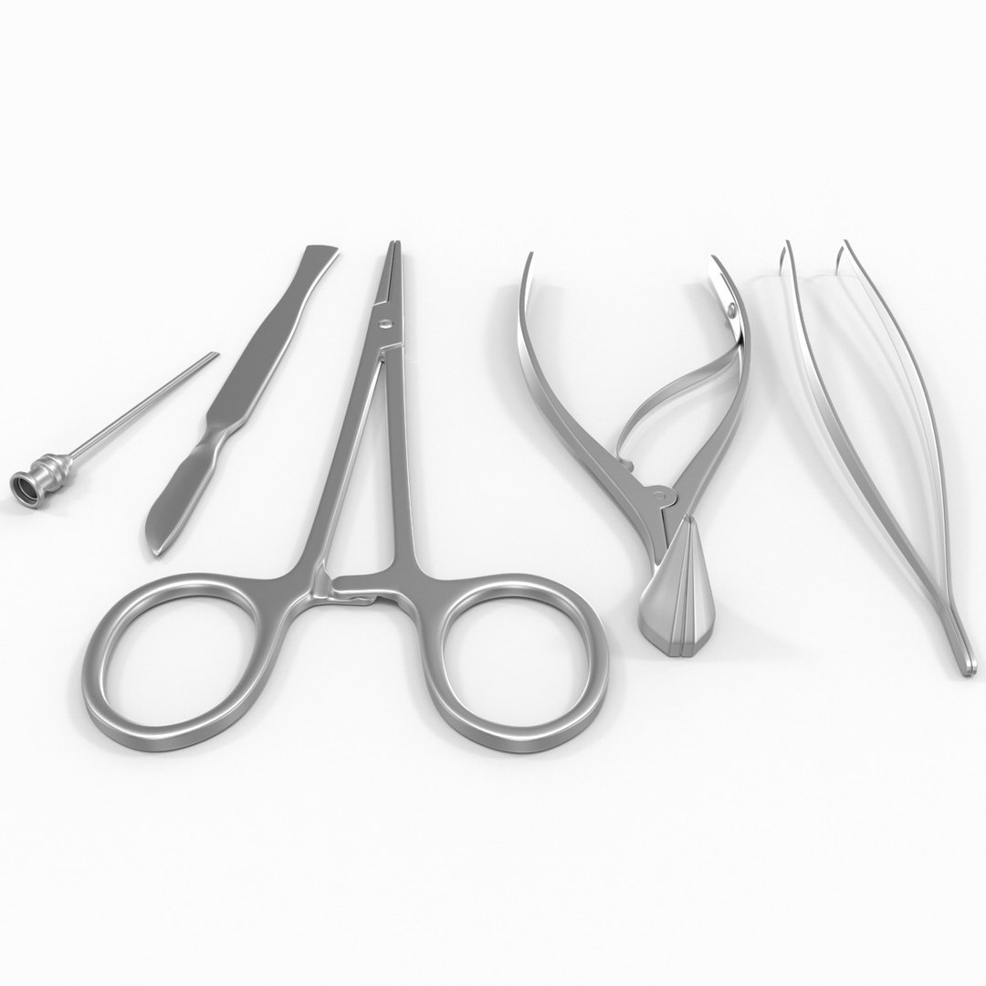 3d medical instruments set