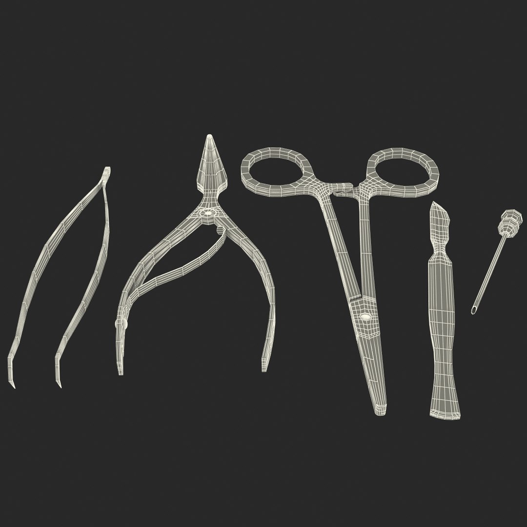 3d medical instruments set