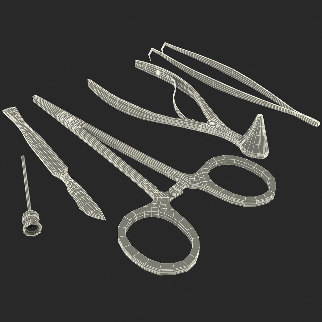 3d medical instruments set