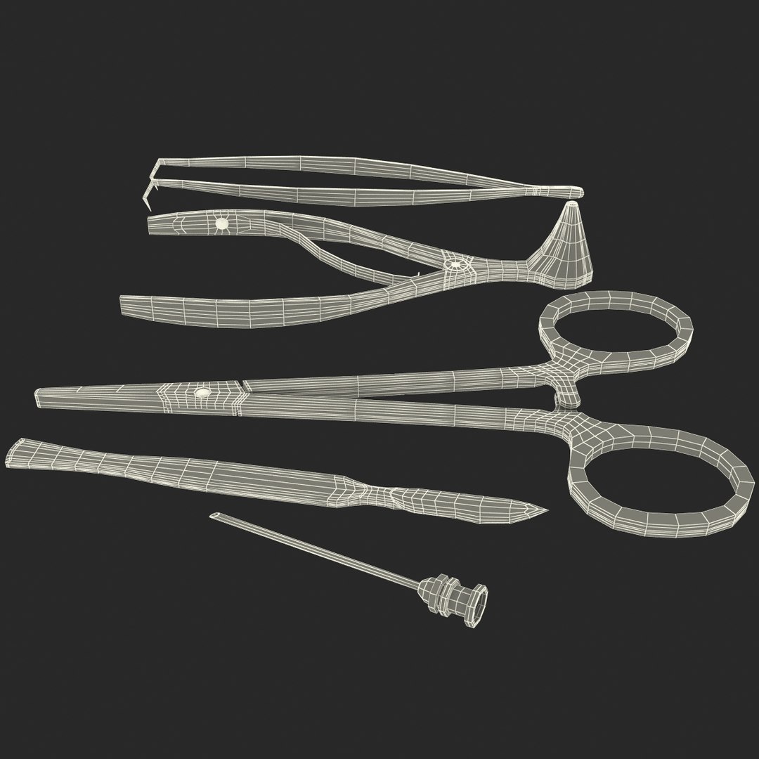 3d medical instruments set