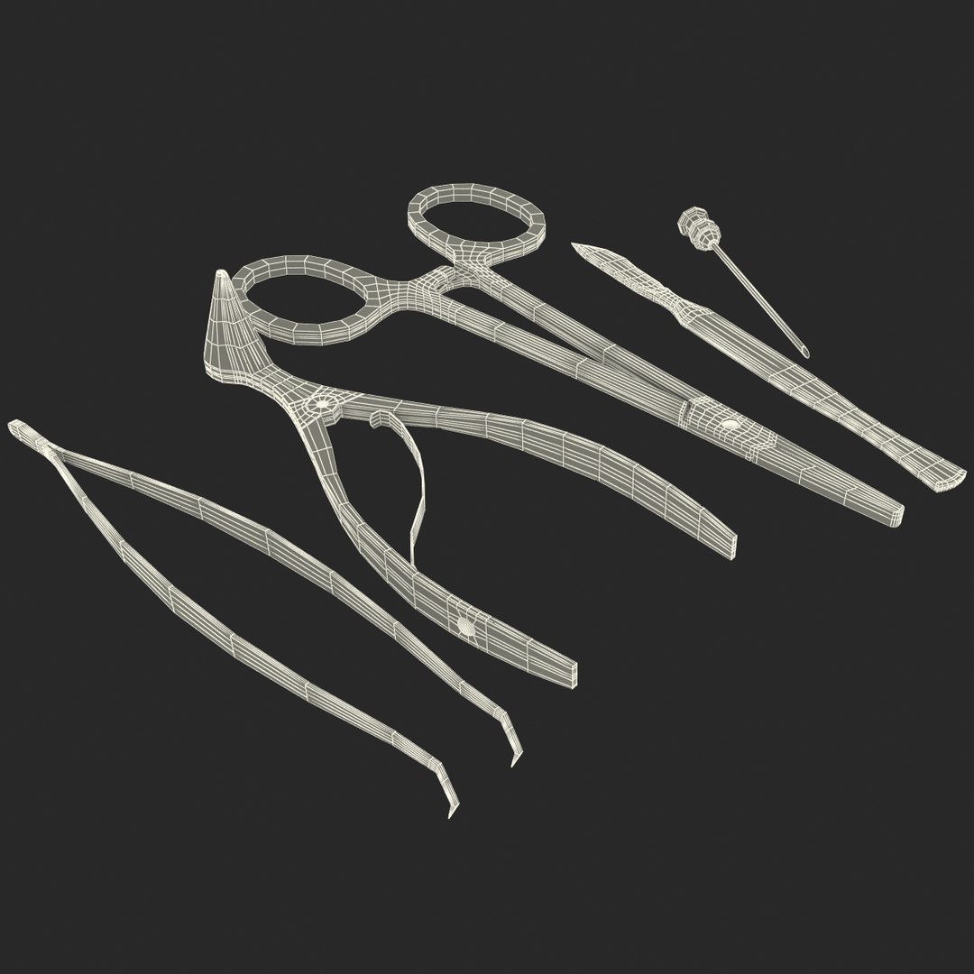 3d medical instruments set