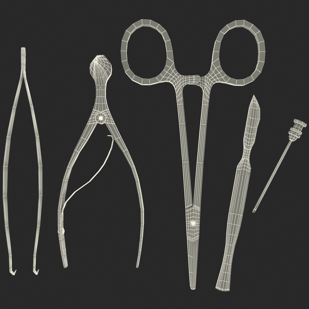 3d medical instruments set