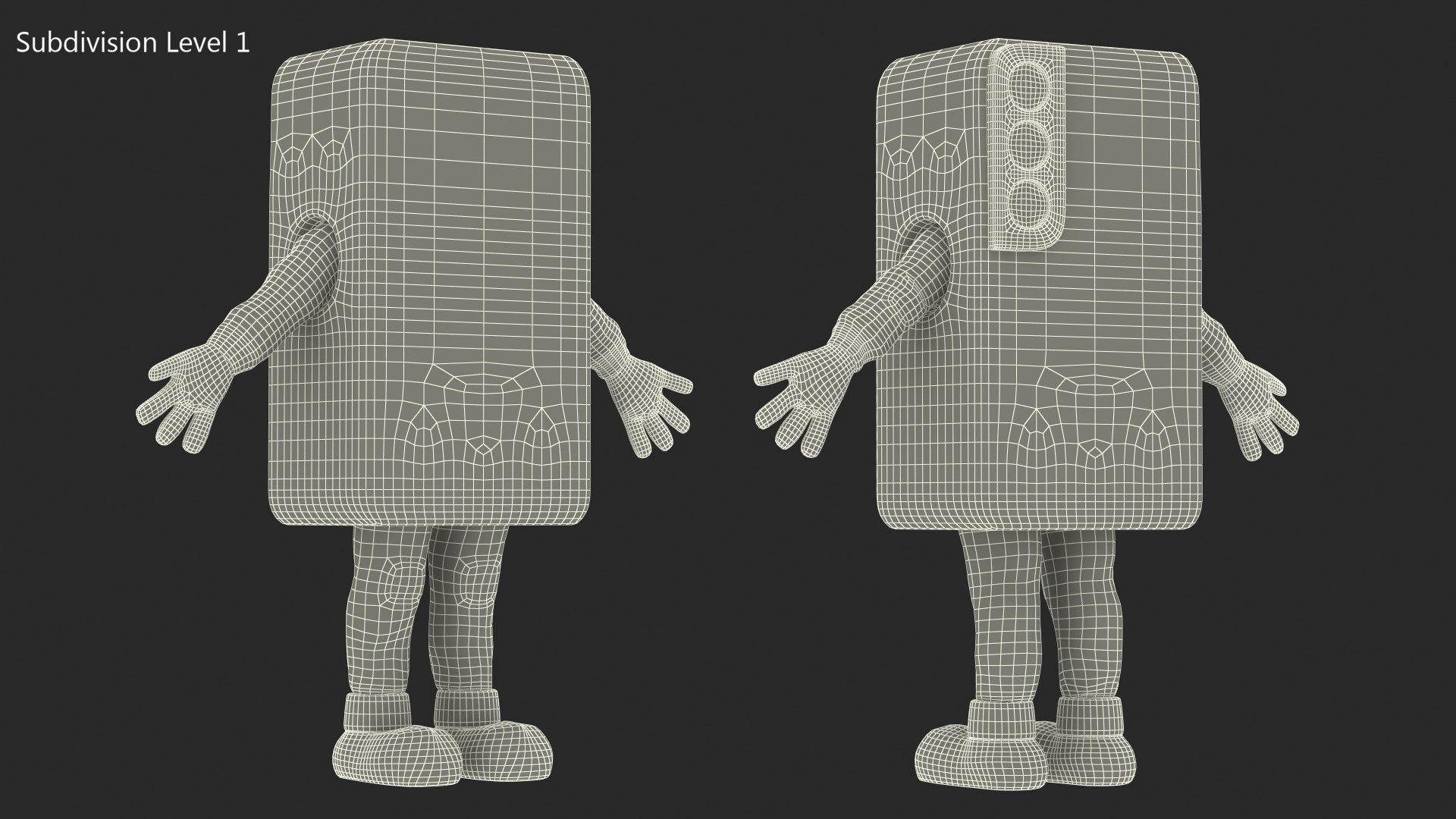 3D White Smart Phone Mascot A-pose model - TurboSquid 2071806