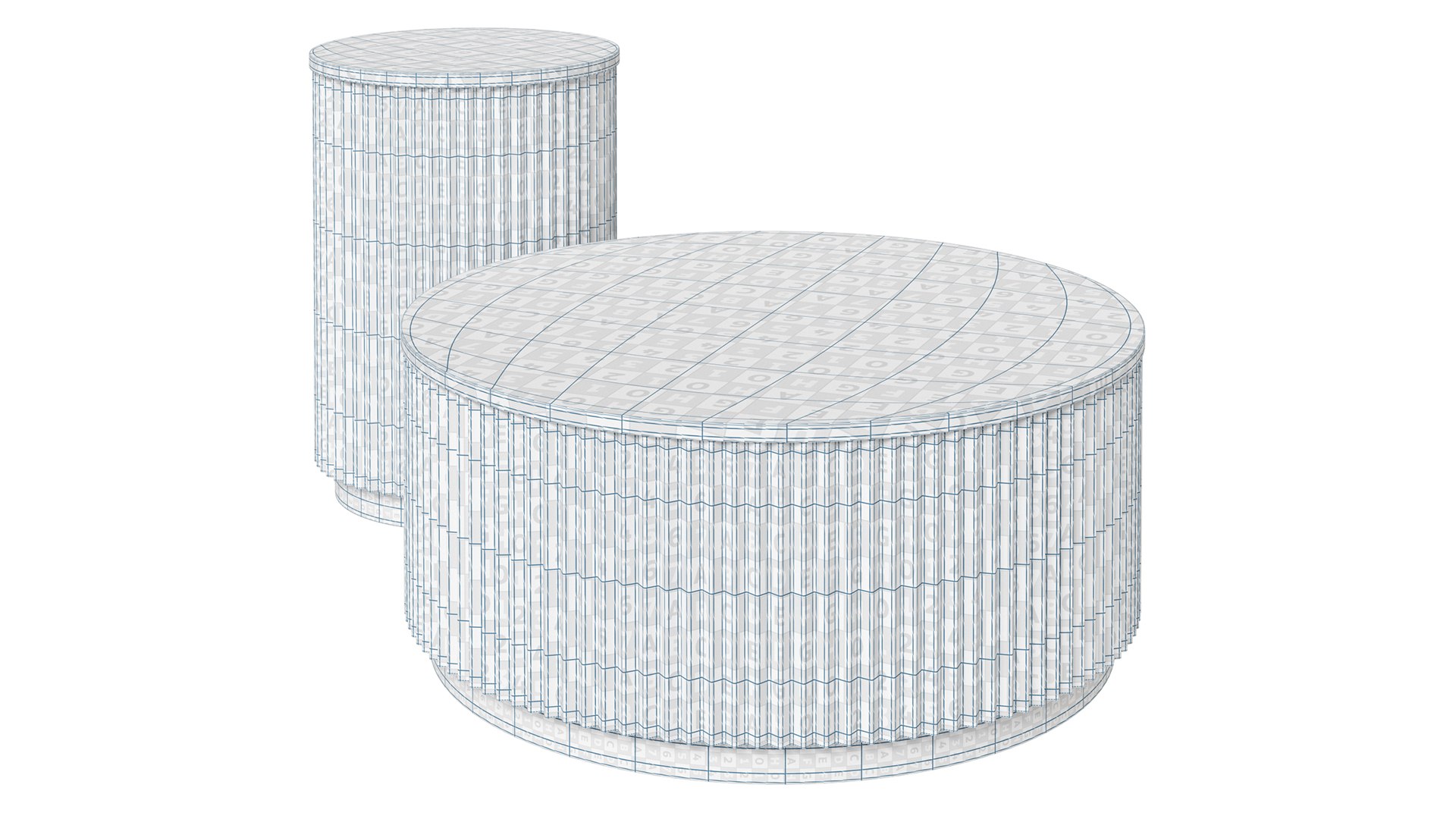 3D CFS Hampton Fluted Ribbed Round Tables - TurboSquid 2221343