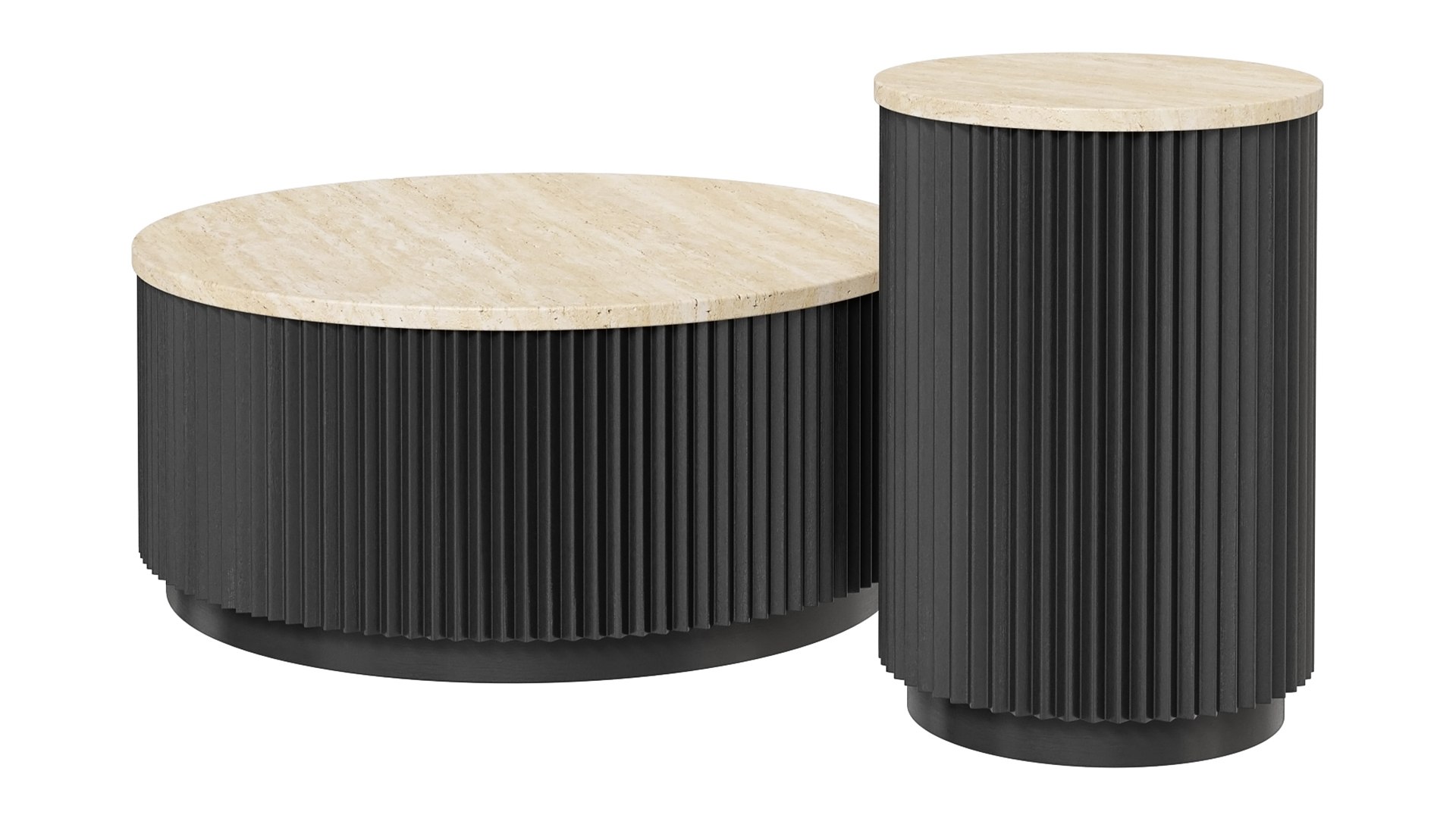 3D CFS Hampton Fluted Ribbed Round Tables - TurboSquid 2221343