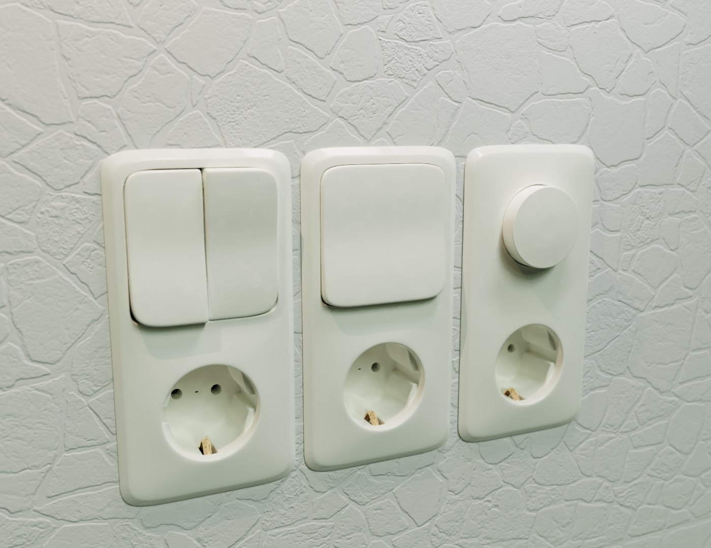 3D realistic wall light switch - TurboSquid 1242170