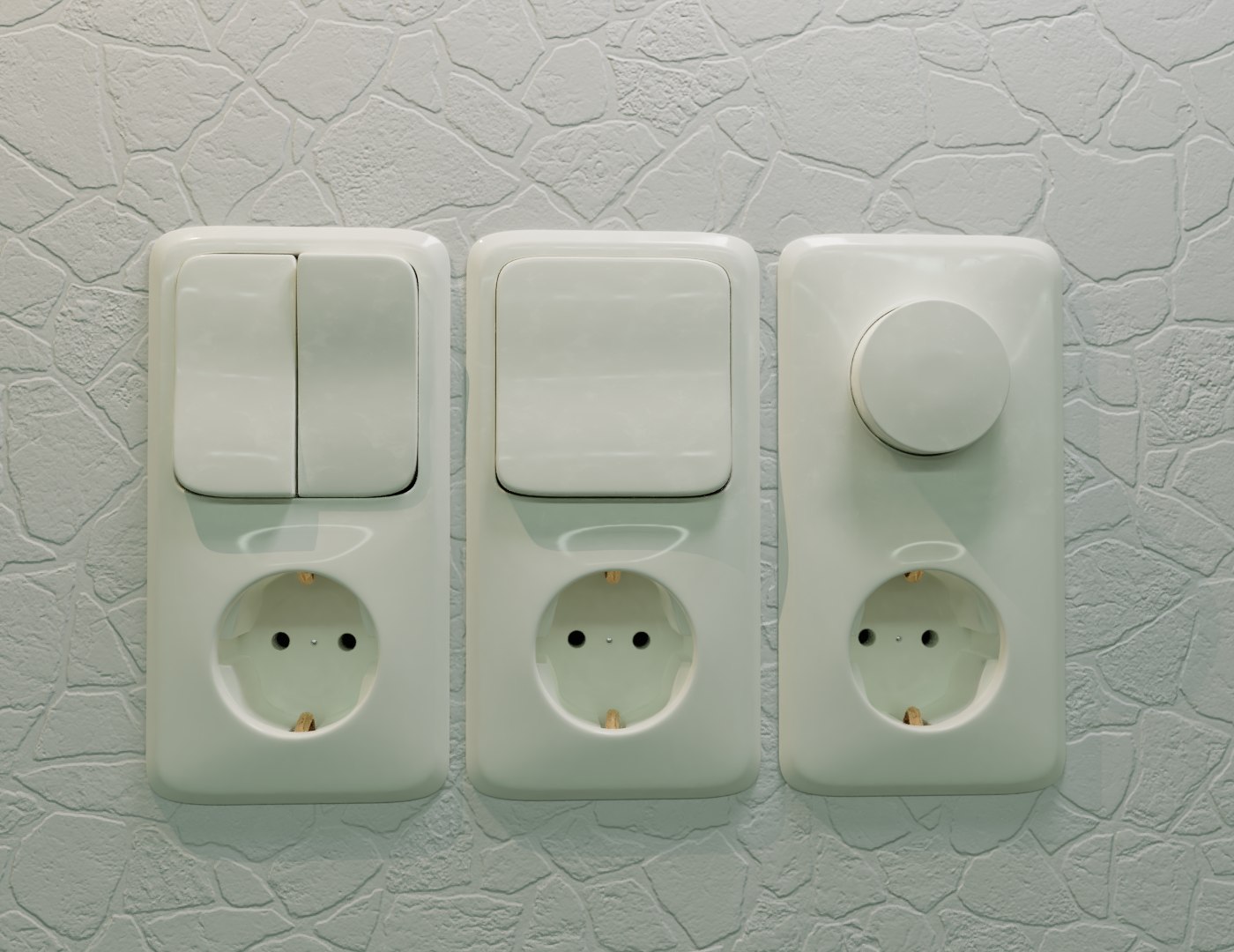 3D realistic wall light switch - TurboSquid 1242170