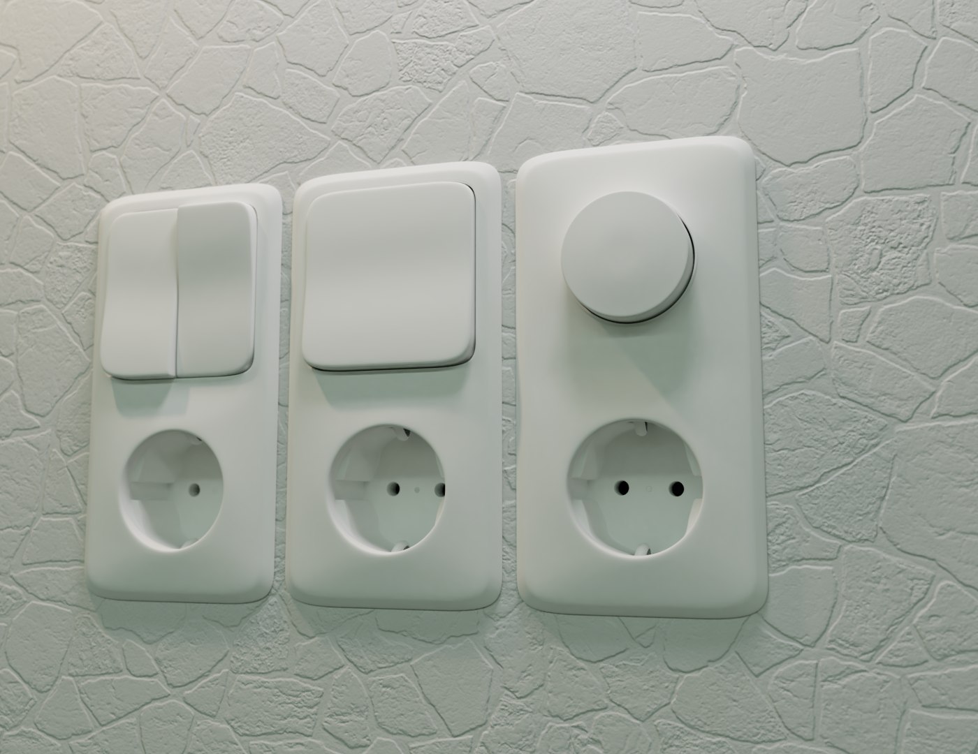 3D realistic wall light switch - TurboSquid 1242170