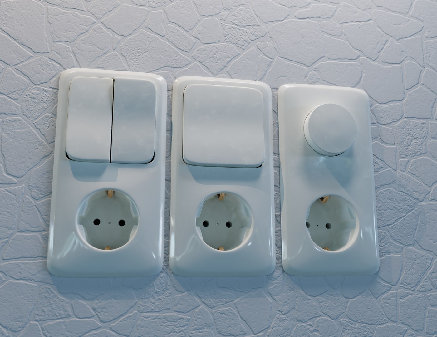 3D realistic wall light switch - TurboSquid 1242170