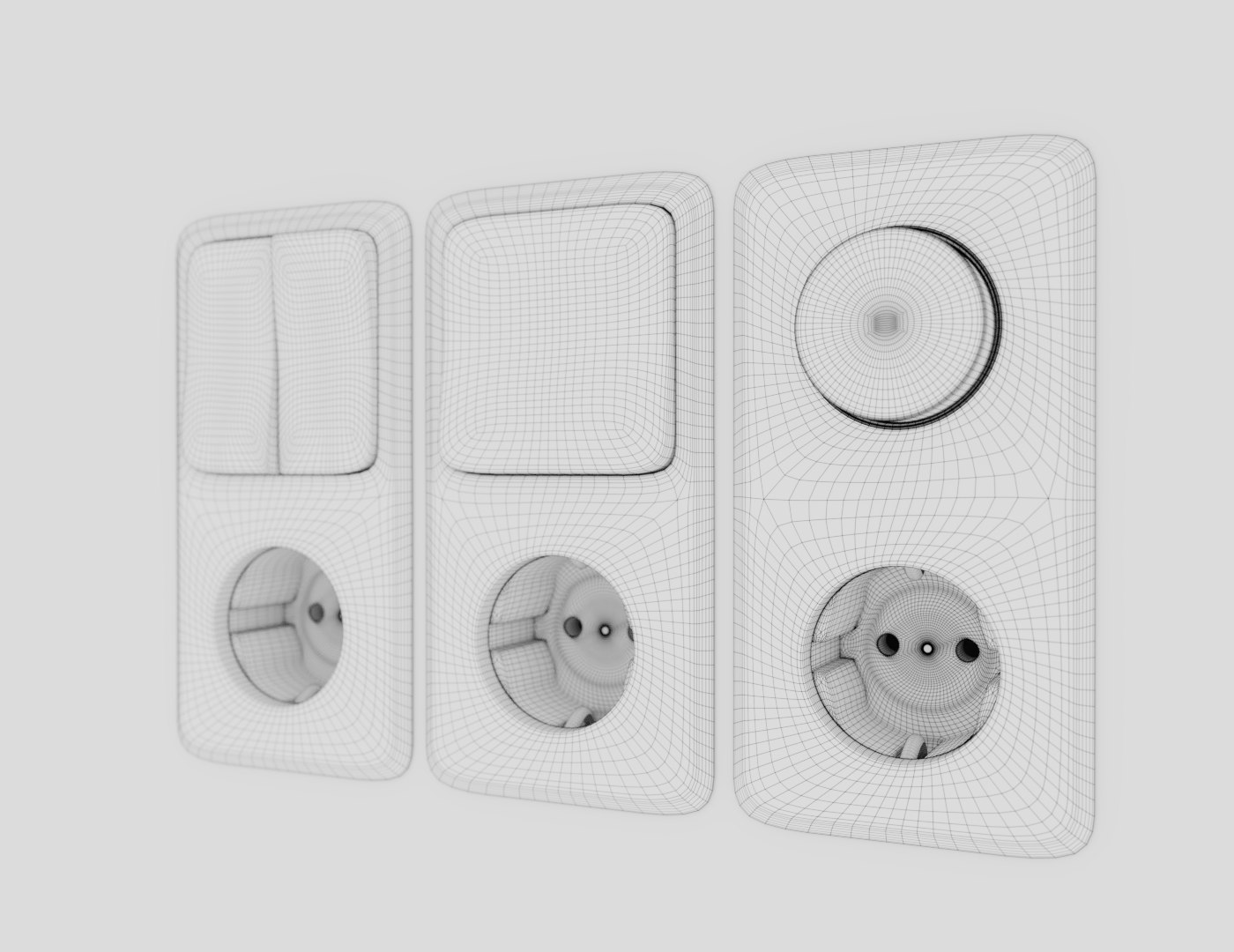 3D realistic wall light switch - TurboSquid 1242170