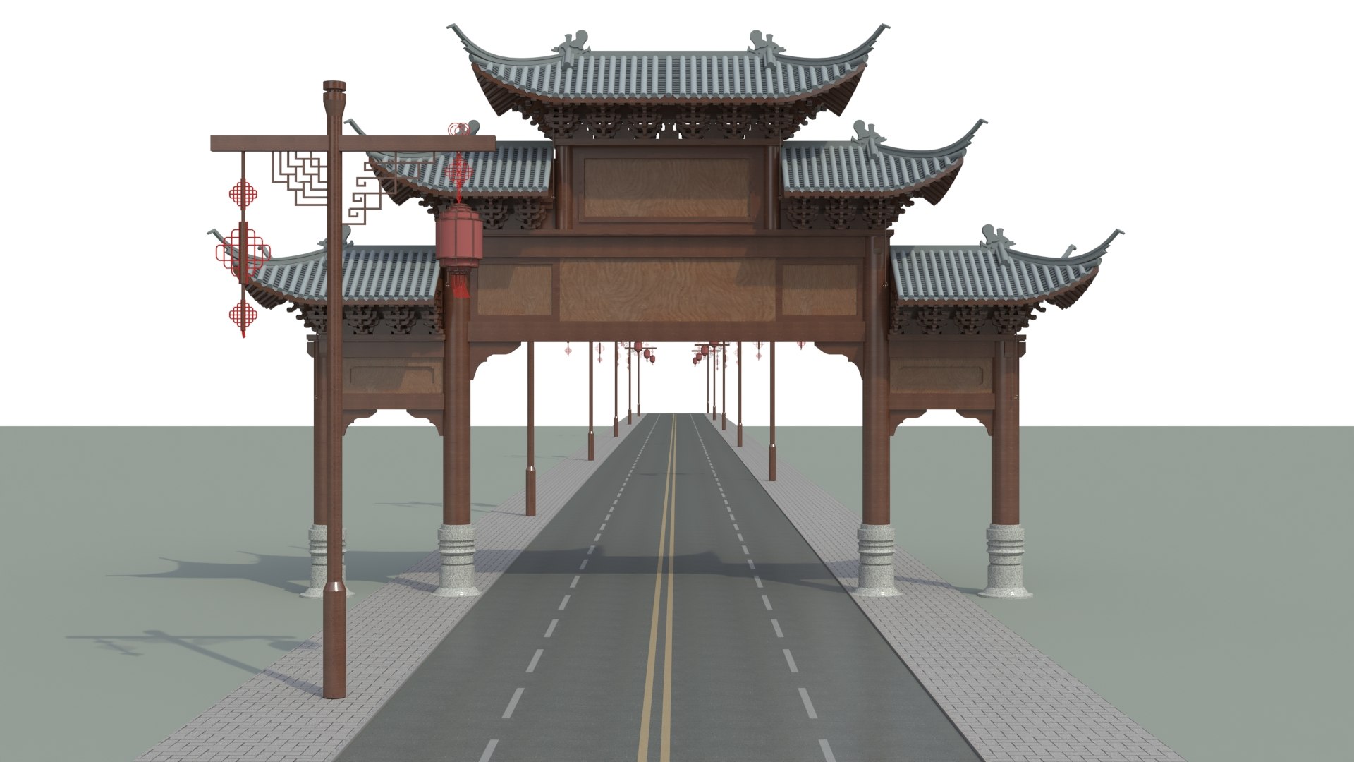 3D Chinese Gateway12022412526 - TurboSquid 2005275
