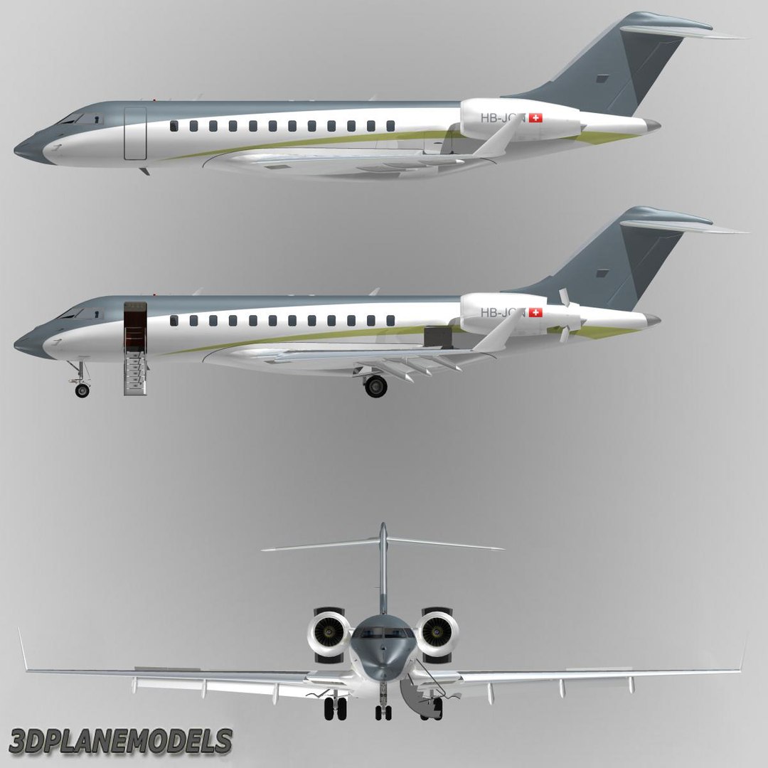 3d Model Bombardier Global 5000 1 Interior