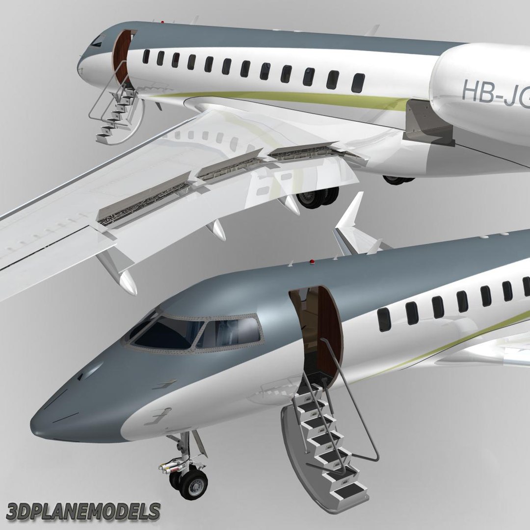 3d Model Bombardier Global 5000 1 Interior