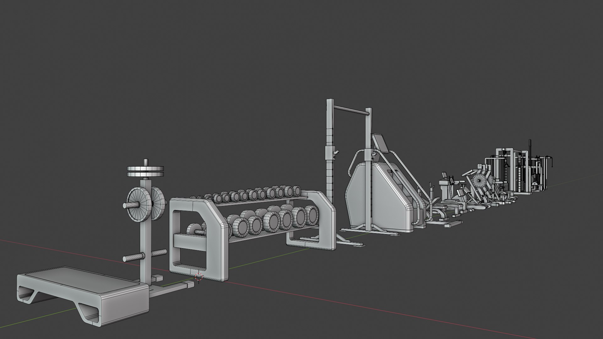 3D Low Poly Gym Equipments - TurboSquid 2307603