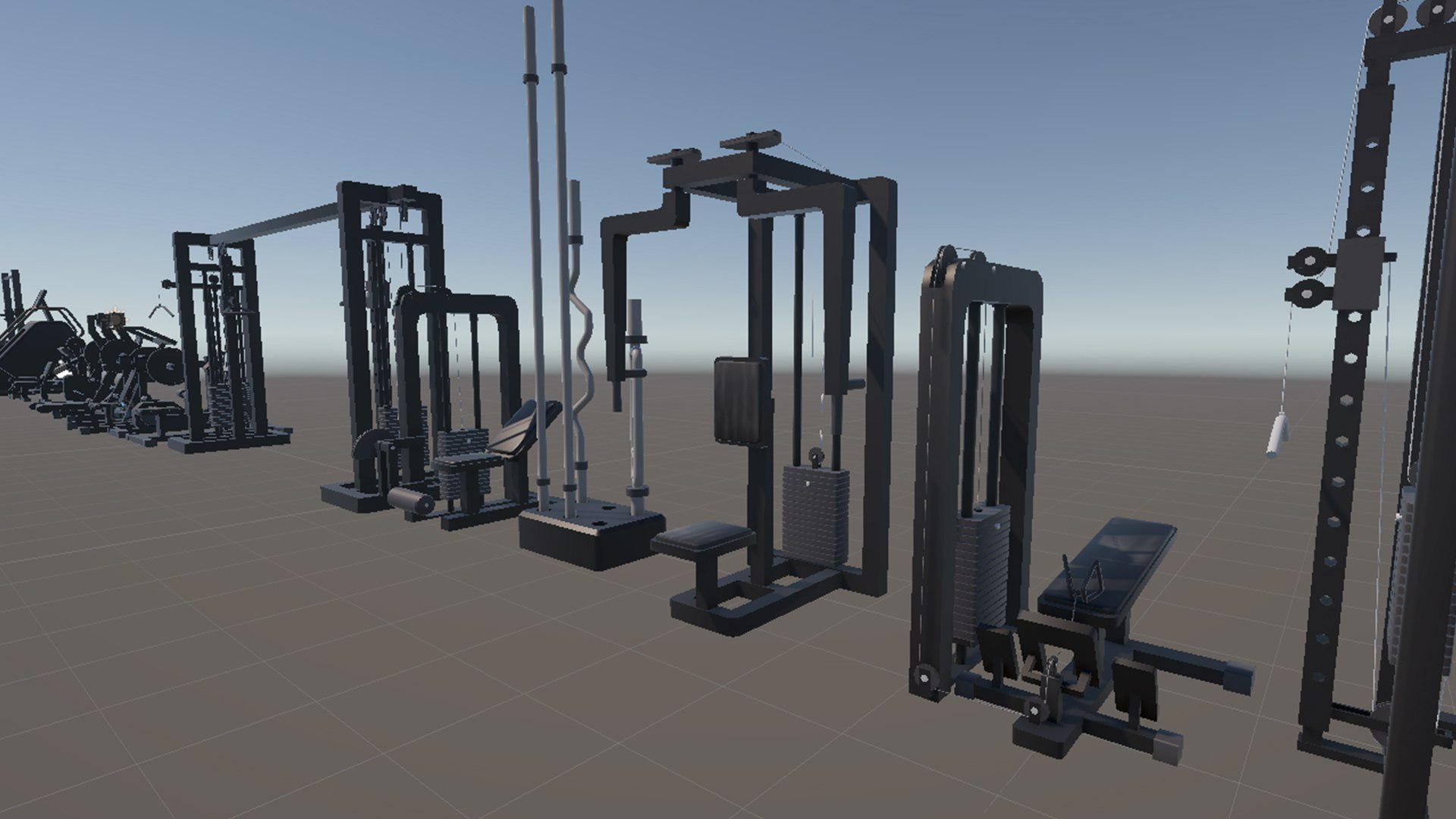 3D Low Poly Gym Equipments - TurboSquid 2307603