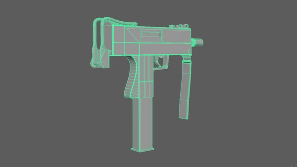 Low-poly mac-10 3D model - TurboSquid 1710892