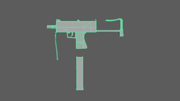 Low-poly mac-10 3D model - TurboSquid 1710892