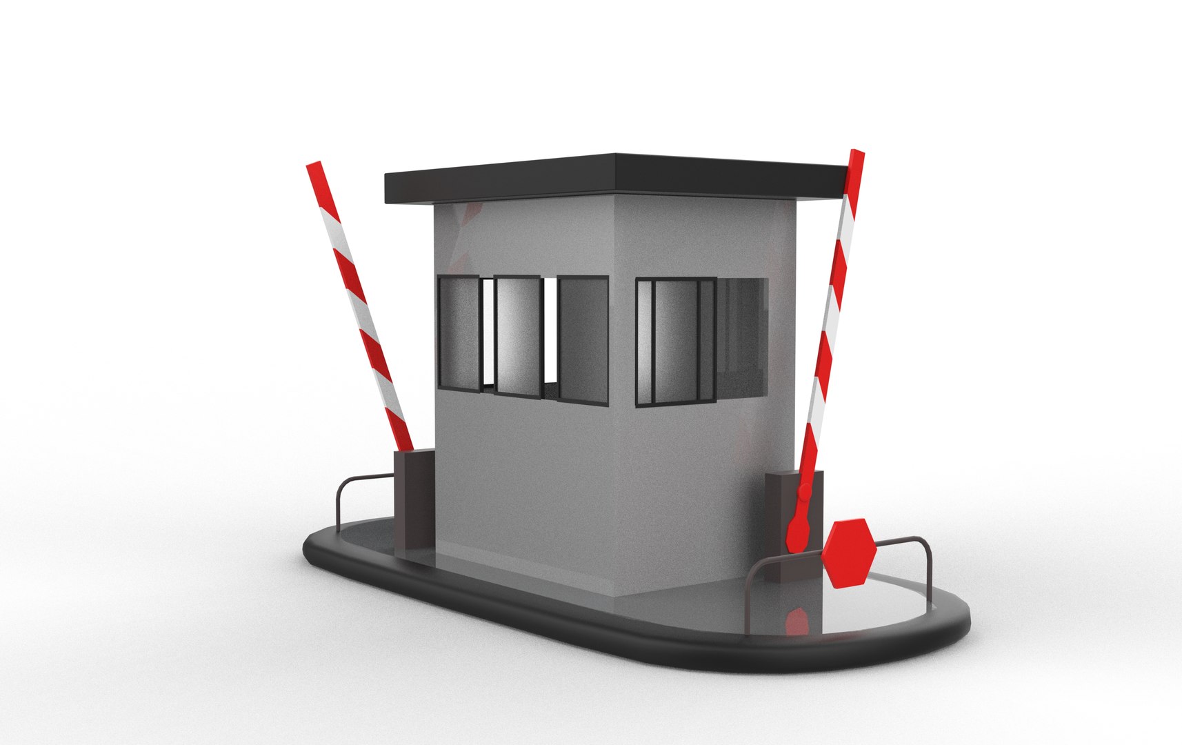 3D Model Security Guard Room Low-poly 3D Model - TurboSquid 2338794