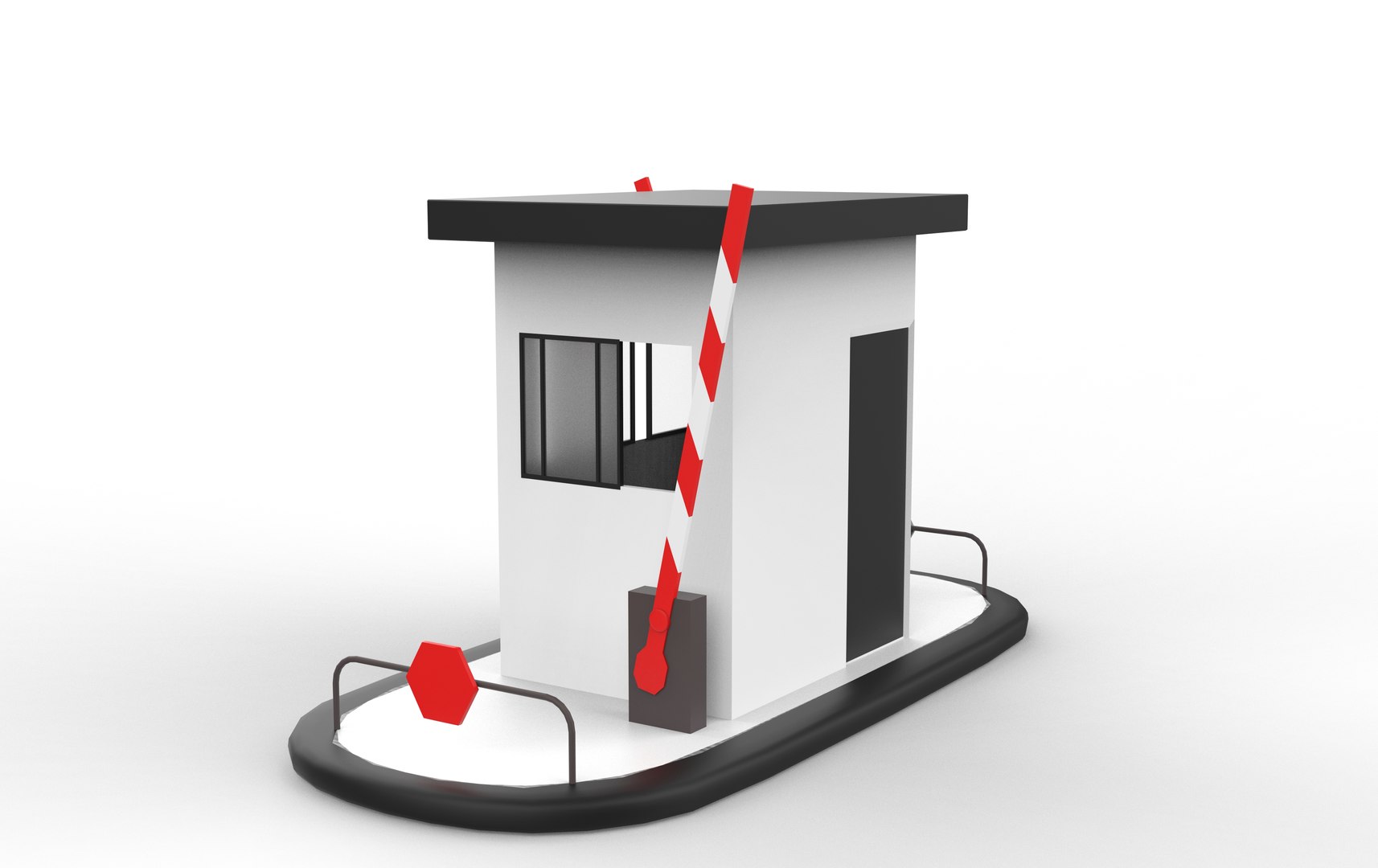 3D Model Security Guard Room Low-poly 3D Model - TurboSquid 2338794