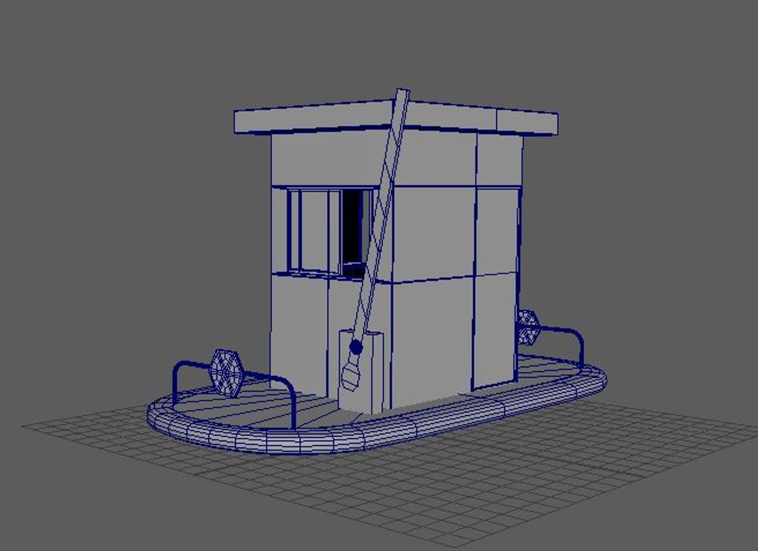 3D Model Security Guard Room Low-poly 3D Model - TurboSquid 2338794