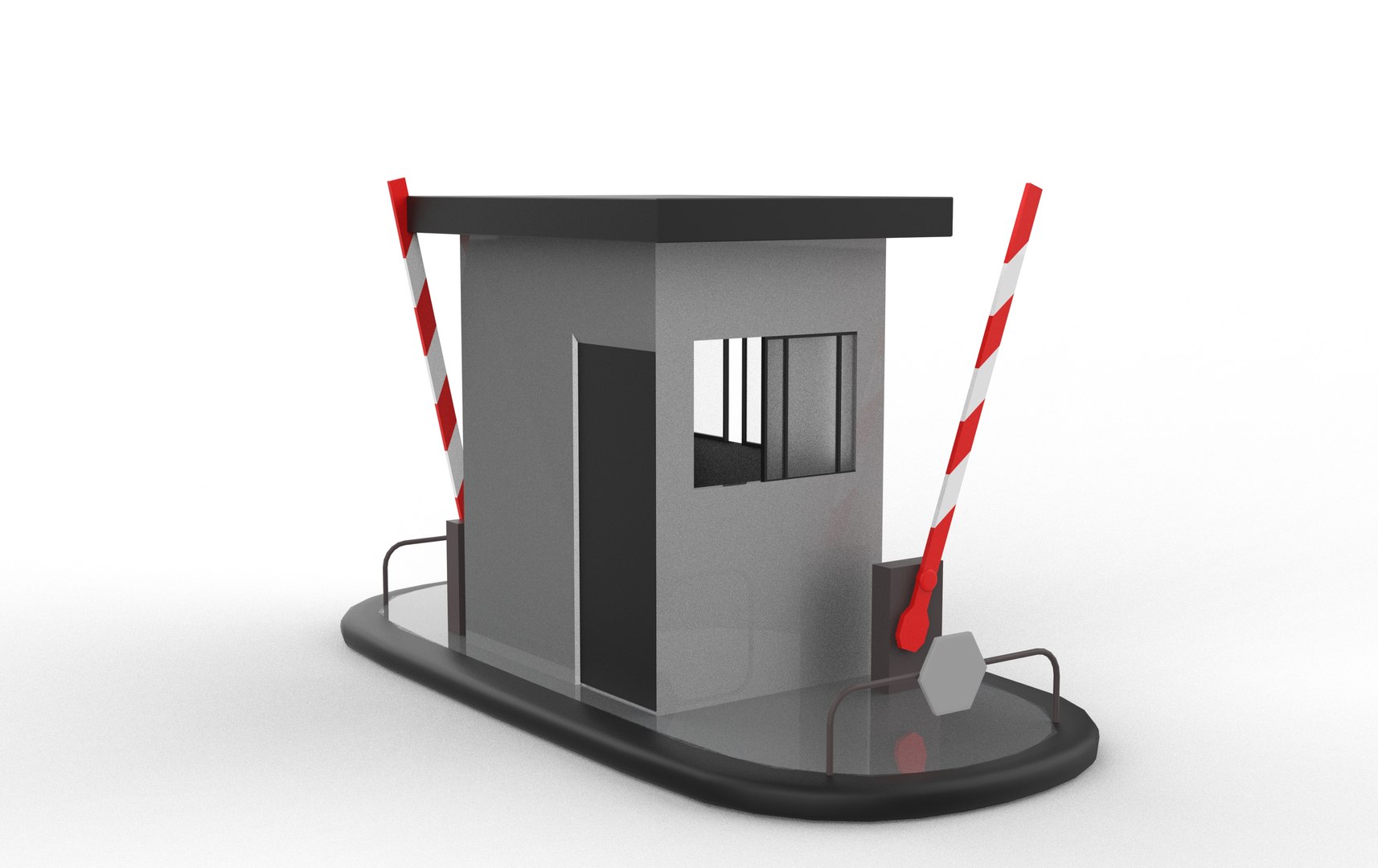 3D Model Security Guard Room Low-poly 3D Model - TurboSquid 2338794