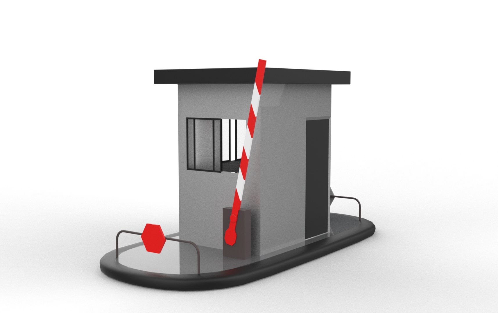 3D Model Security Guard Room Low-poly 3D Model - TurboSquid 2338794