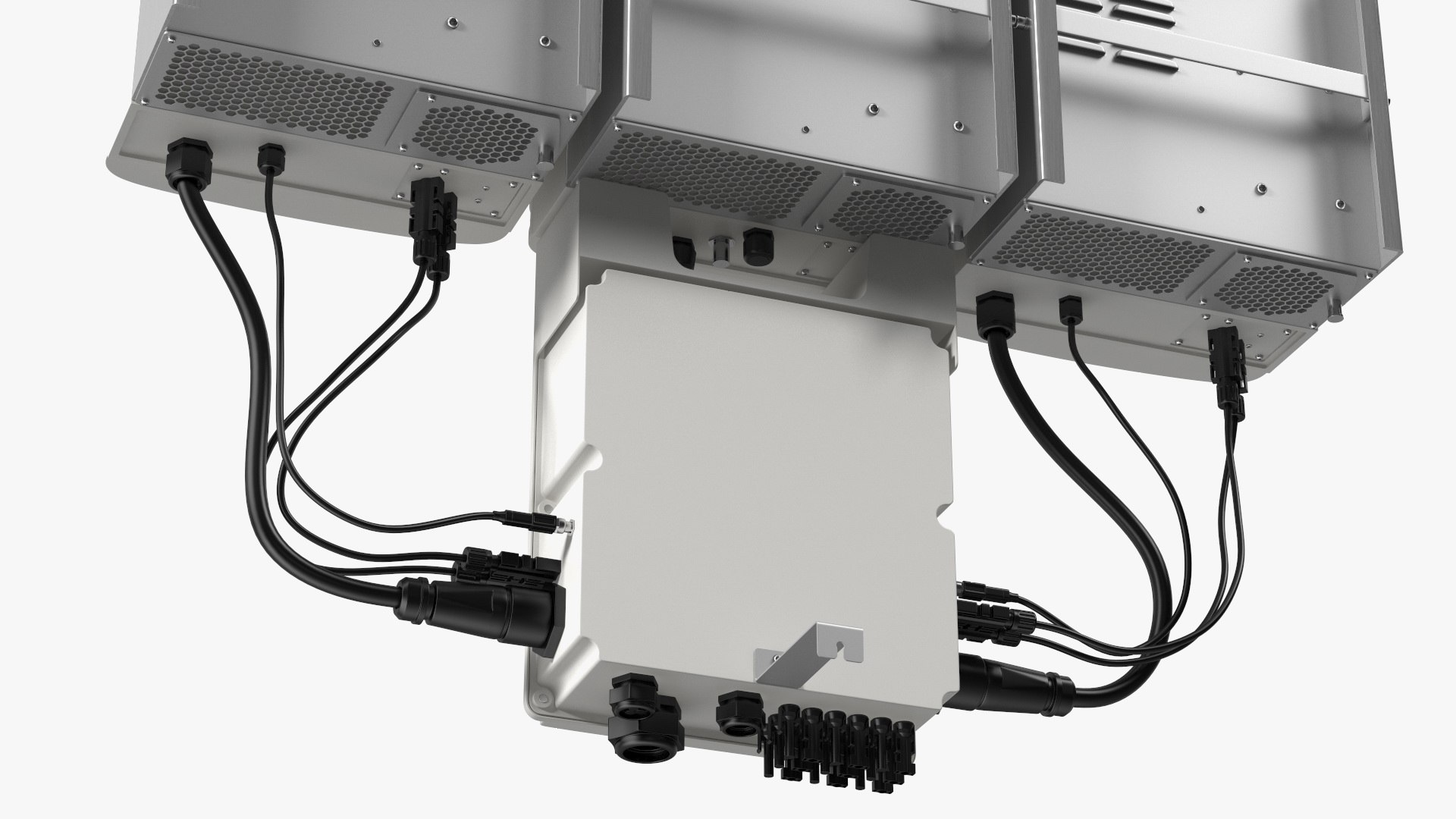 3D SolarEdge Three Phase Inverter with Secondary Units model ...