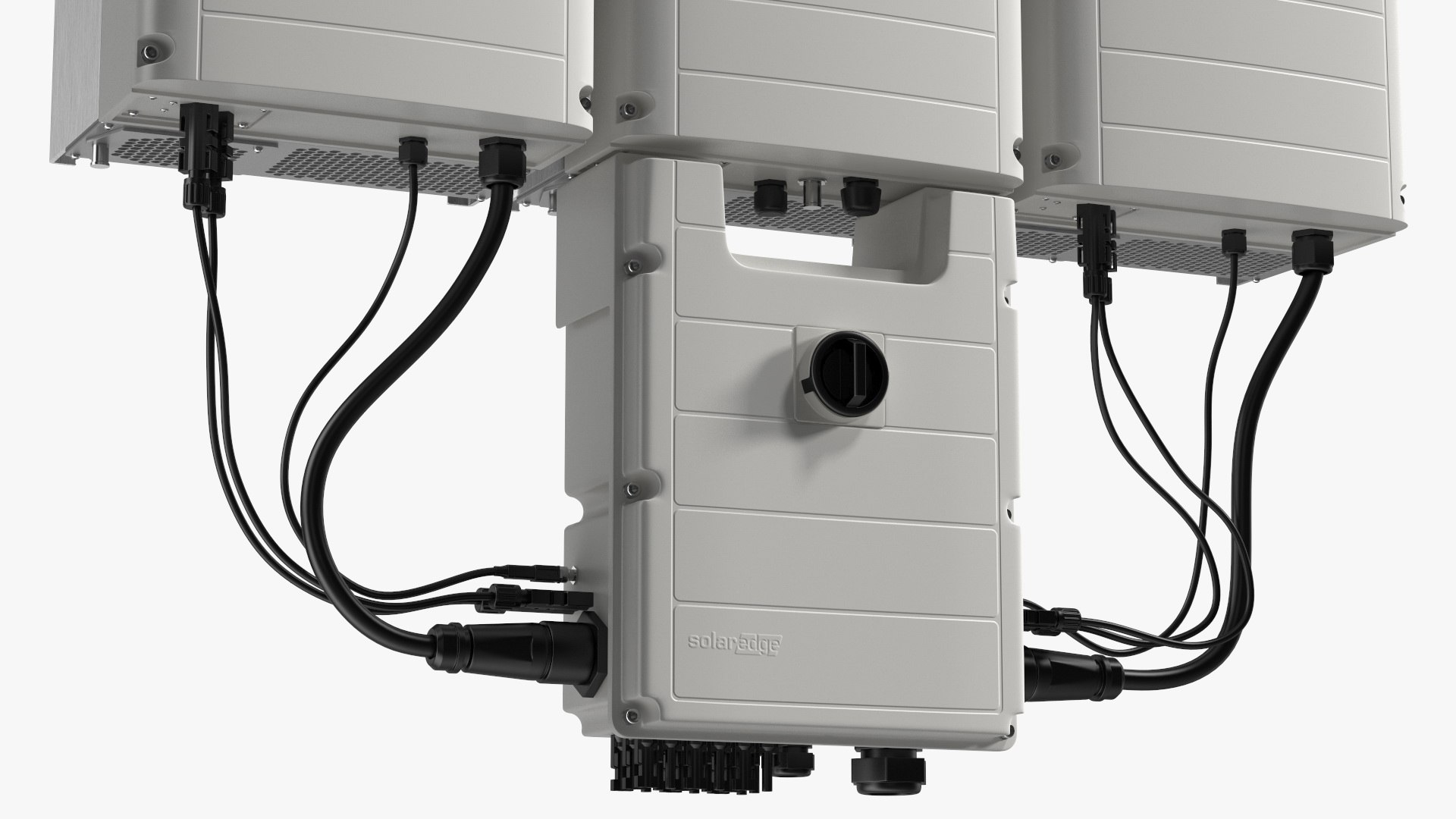 3D SolarEdge Three Phase Inverter with Secondary Units model ...