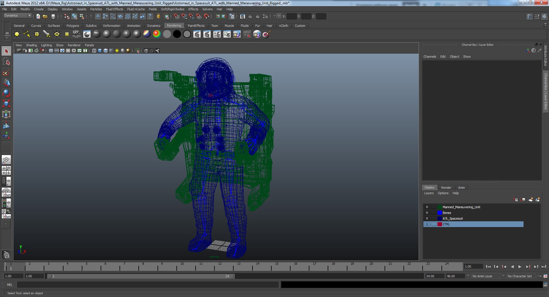 3D astronaut spacesuit a7l manned - TurboSquid 1243904