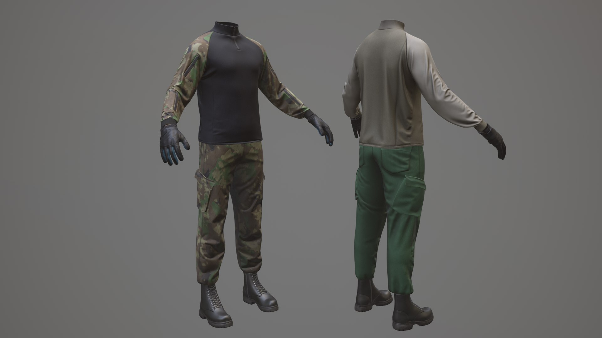 3D Military Style Clothes Pack 1a - TurboSquid 2289761