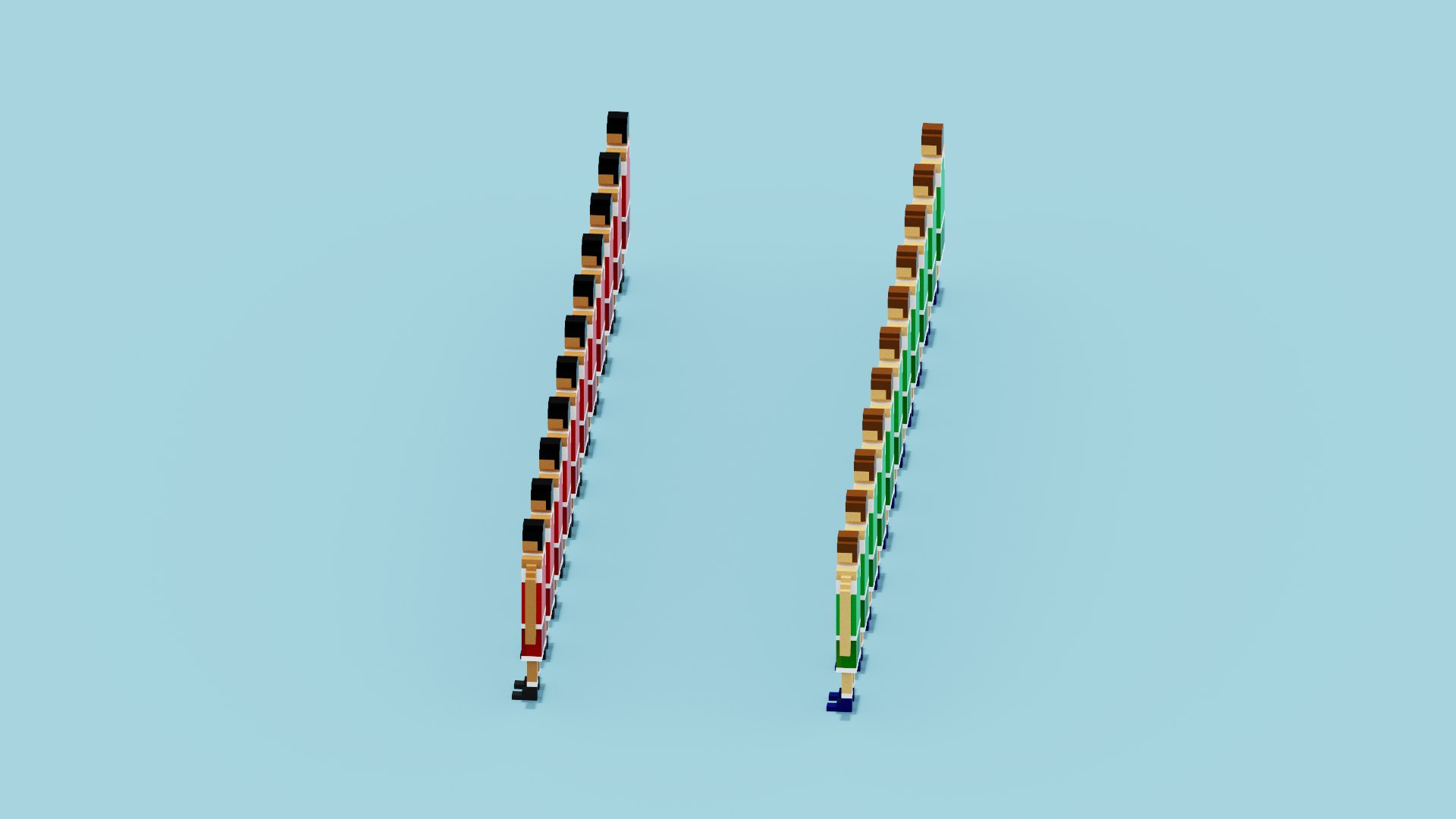 Voxel Basketball Team Players 3D Model - TurboSquid 2064301
