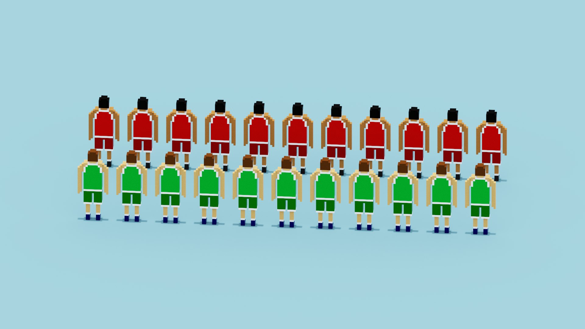 Voxel Basketball Team Players 3D Model - TurboSquid 2064301