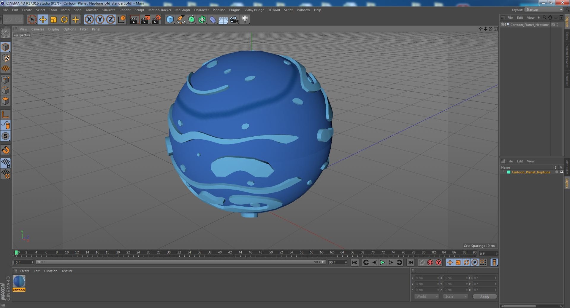 3D Cartoon Planet Neptune model - TurboSquid 1865732