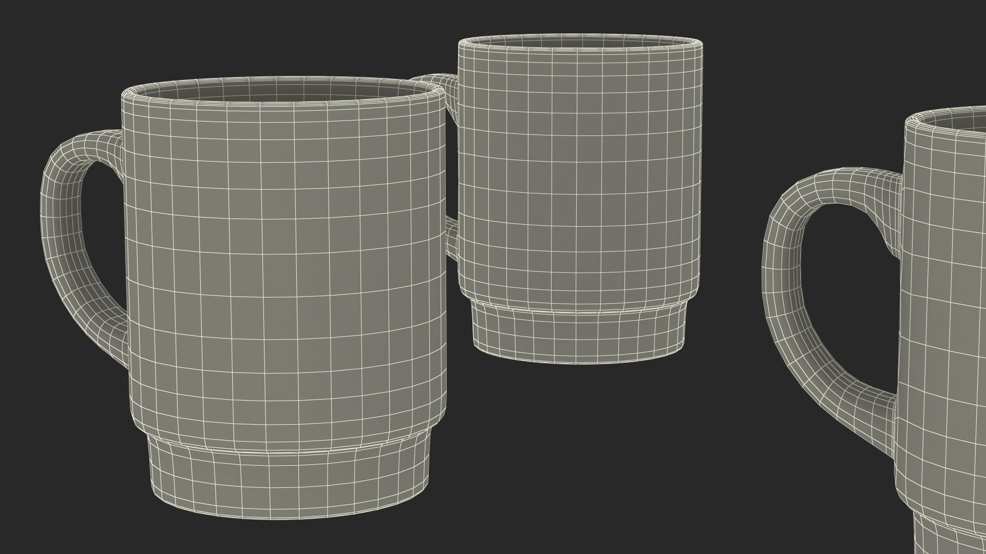 3D model simple pattern mug set - TurboSquid 1591984