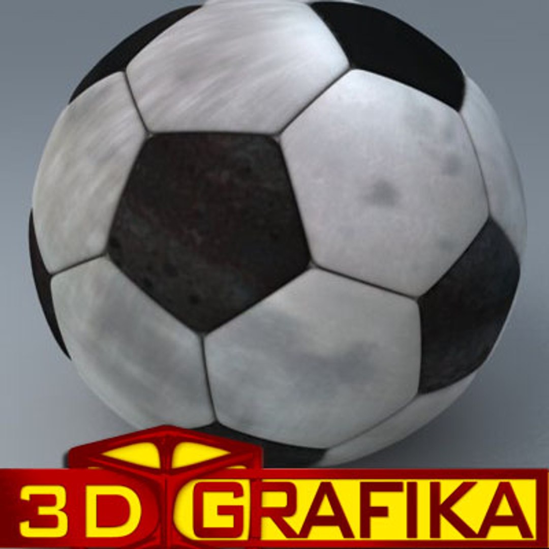 3d Model Of Football Ball Realistic