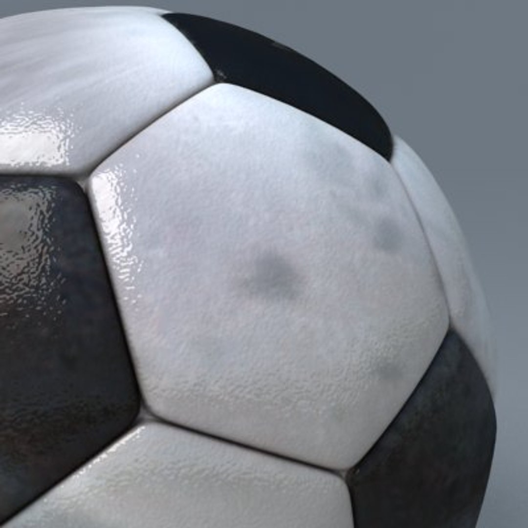 3d Model Of Football Ball Realistic