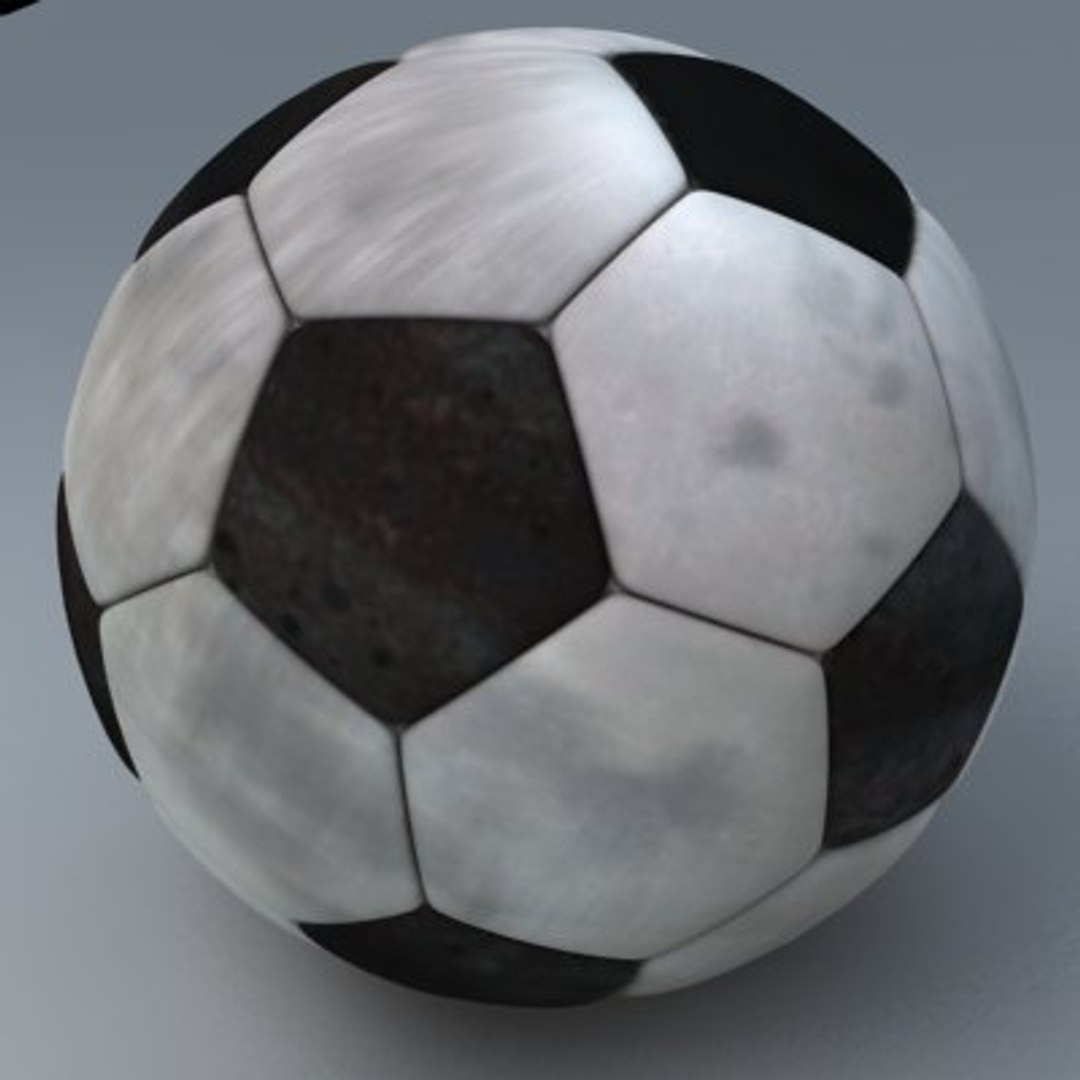 3d Model Of Football Ball Realistic