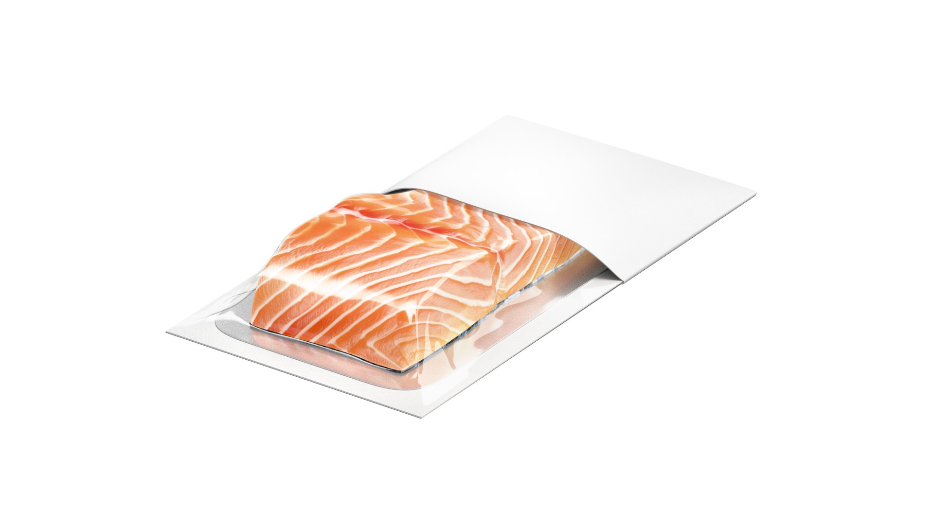 3D White Salmon Carton Pack - Trout Cardboard Container - TurboSquid ...