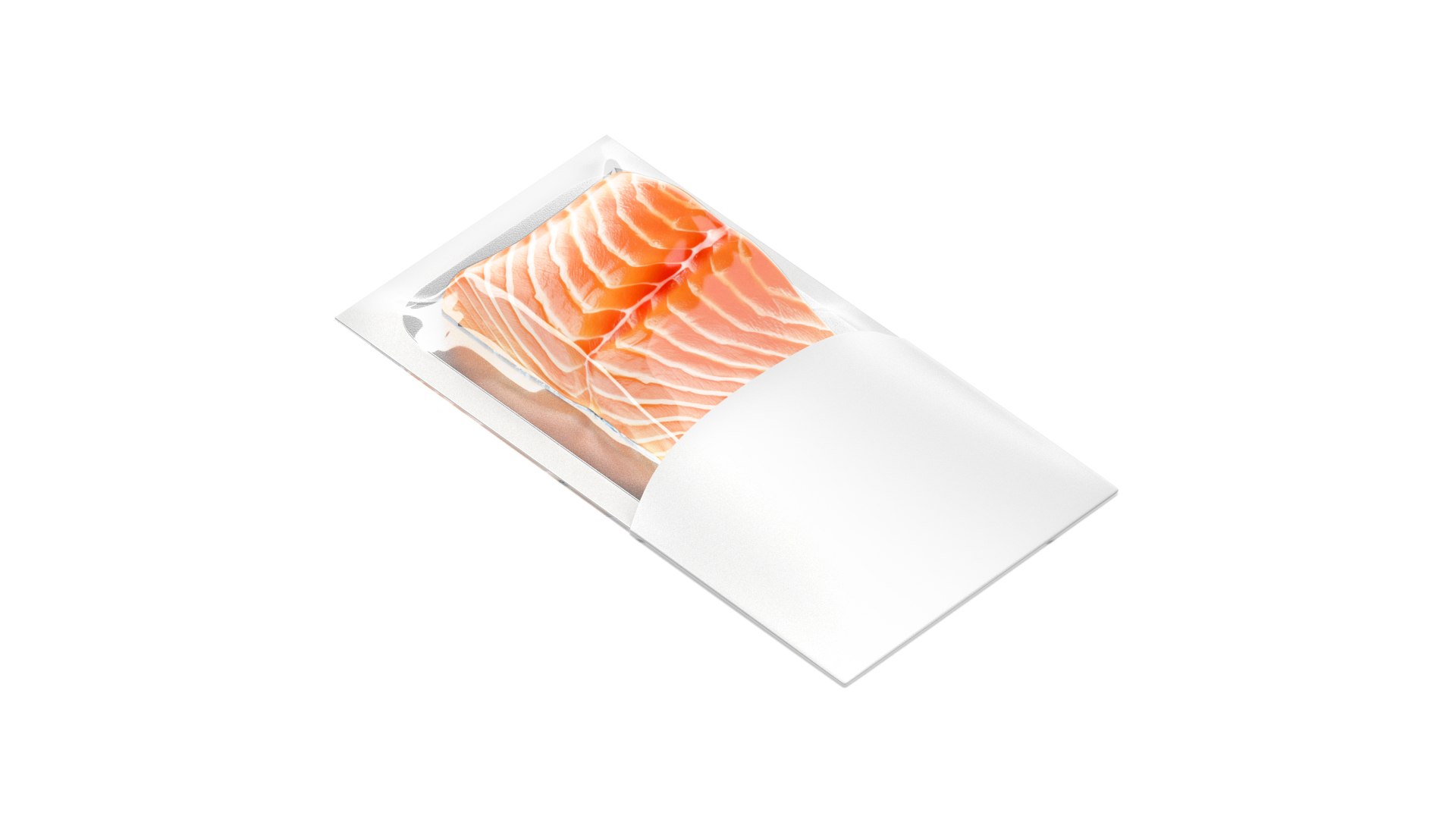 3D White Salmon Carton Pack - Trout Cardboard Container - TurboSquid ...