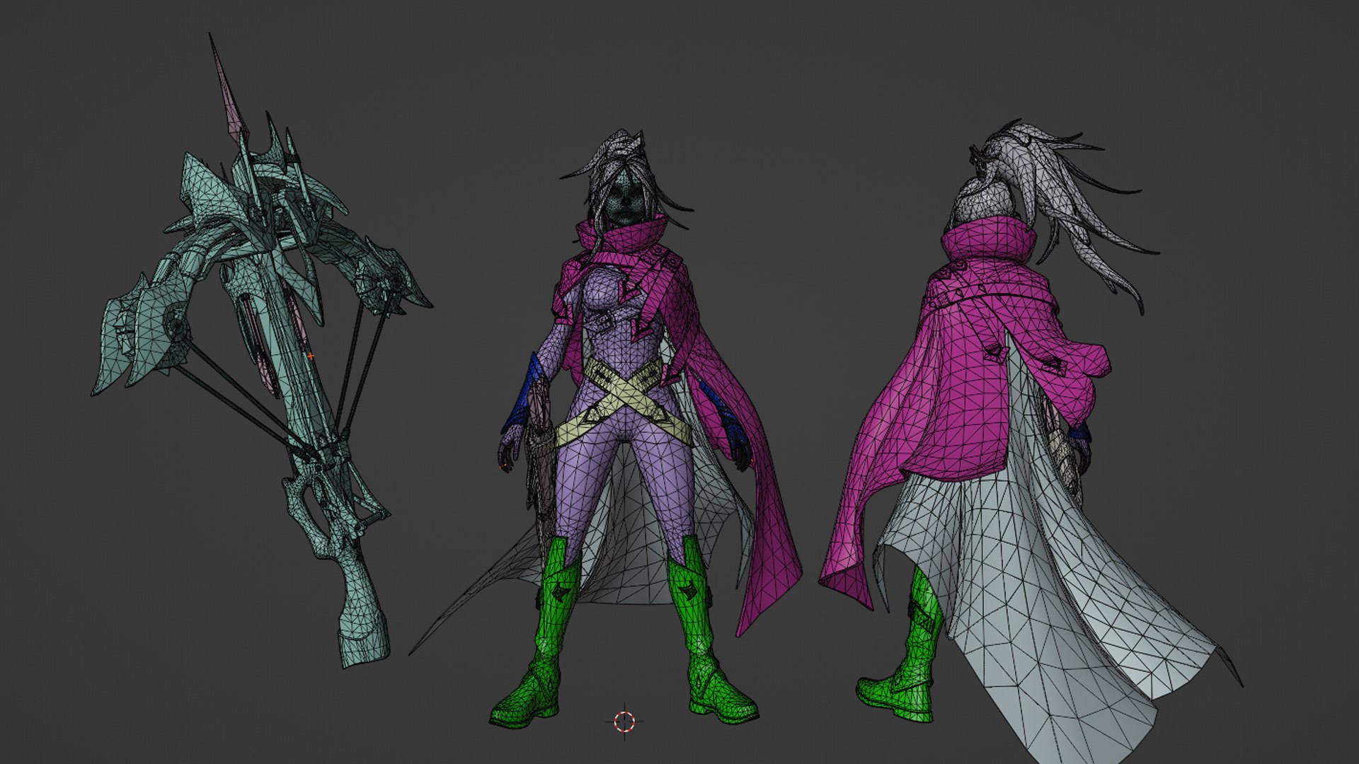 Drow Ranger Arcana Dota 2 3D Model Rigged Face 100 Shape Keys 3D ...