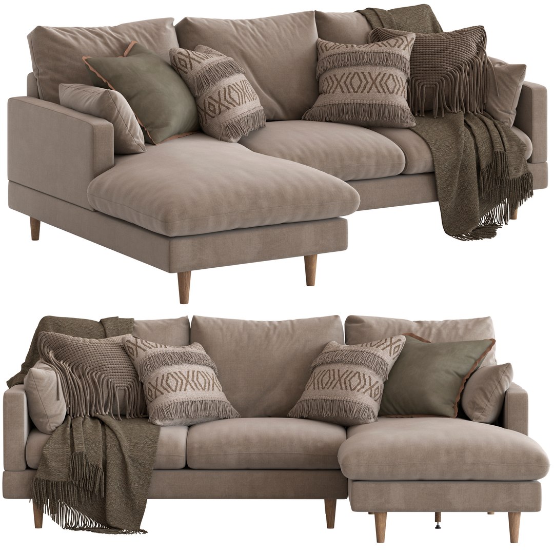 3D Temple and Webster Silas Sofa-3seater with chaise - TurboSquid 2166166