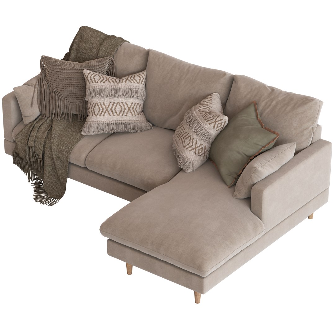 3D Temple and Webster Silas Sofa-3seater with chaise - TurboSquid 2166166