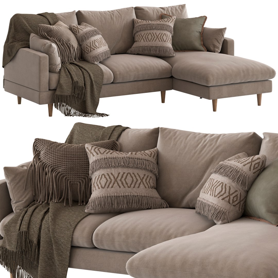3D Temple and Webster Silas Sofa-3seater with chaise - TurboSquid 2166166