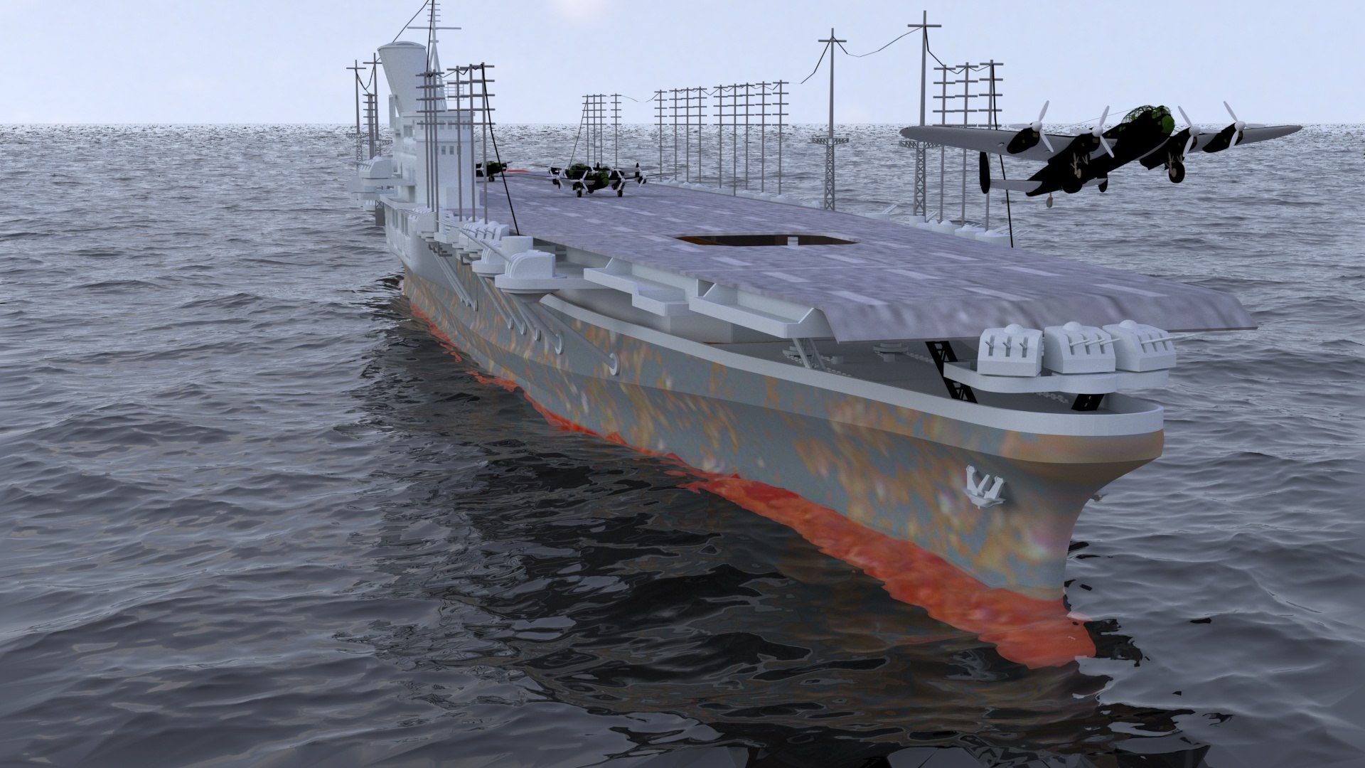 3D Shinano Aircraft Carrier Japanese - TurboSquid 1305433