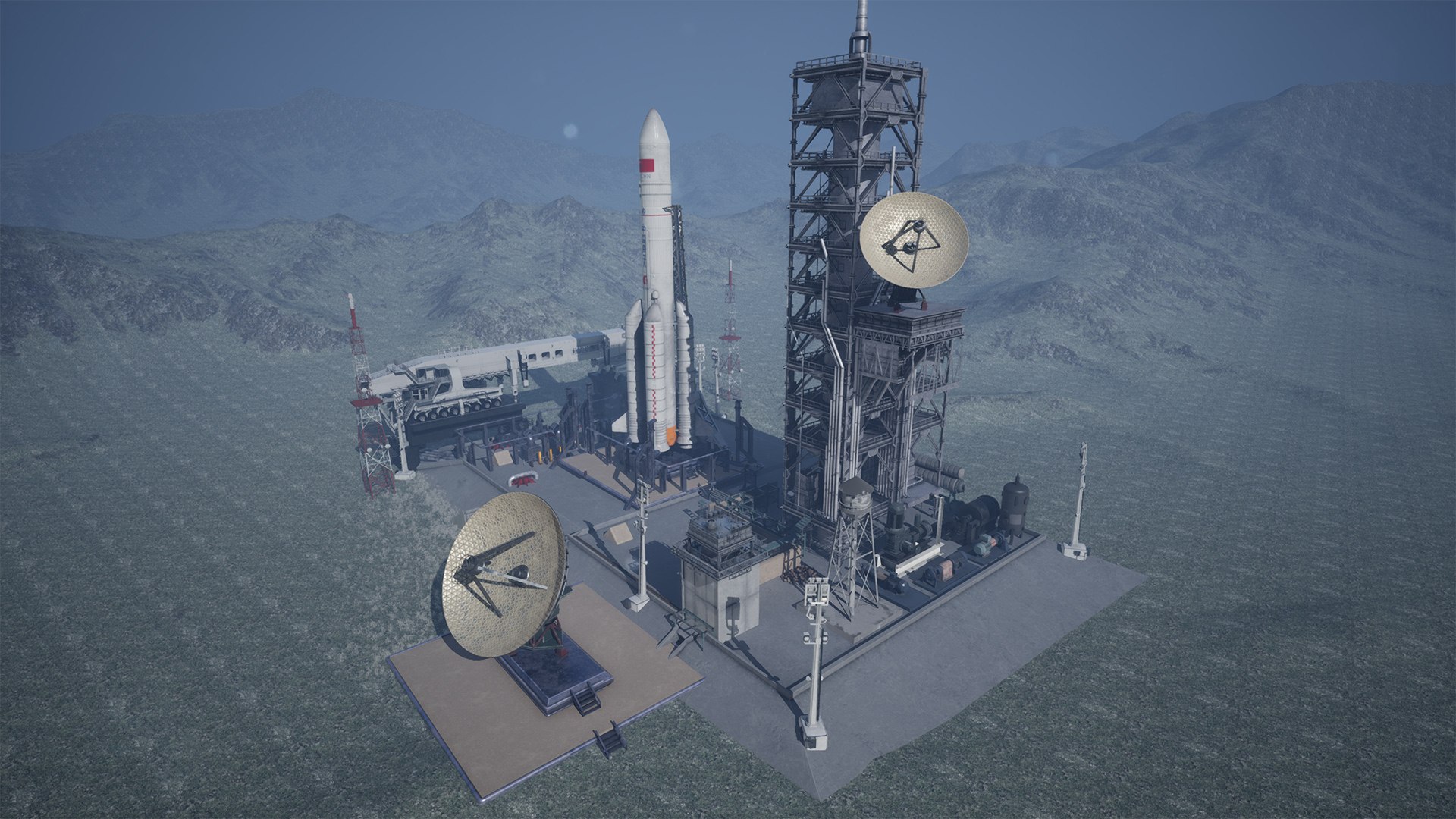 Chinese Rocket Launch 220 Assets 3D Model - TurboSquid 1983803